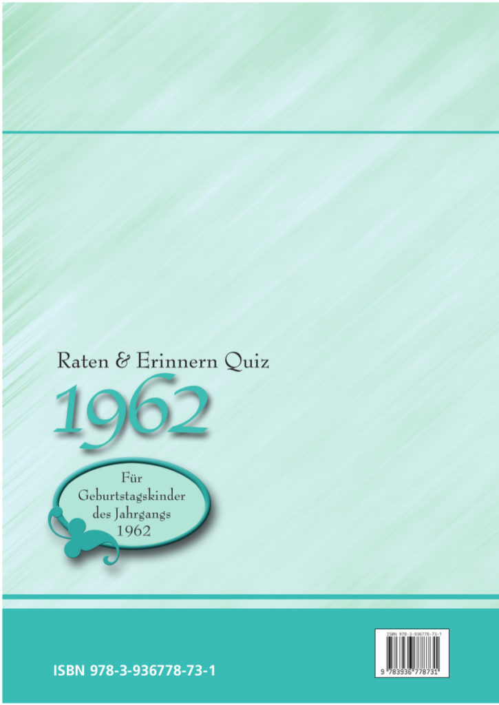 Raten und Erinnern Quiz 1962 | Mangei-Verlag